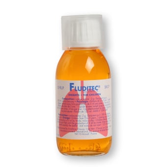 Fluditec, 20mg/ml, 125 ml ir taurelė, Sirupas, N1 | eurovaistine.lt