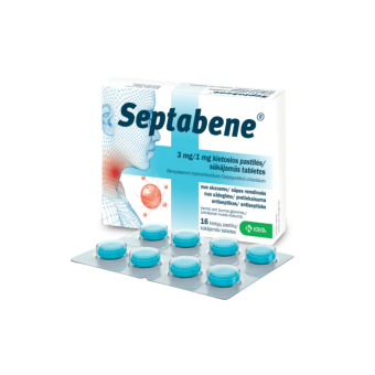 Septabene 3 mg/1 mg, kietosios pastilės, N16 | eurovaistine.lt