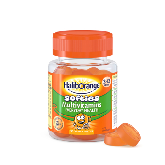 HALIBORANGE guminukai OMEGA-3 & MULTIVITAMIN, apelsinų skonio, 3–12 m ...