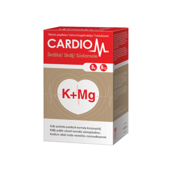 CARDIOM K + Mg (kalis ir magnis) Širdžiai, 50 tablečių, 50 tablečių ...