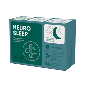 OLVEL nervų sistemai NEURO SLEEP, nuo 12 m., 30 minkštų kapsulių ...