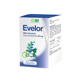 EVELOR TRANS RESVERATROLIS, 50 MG, 90 kietųjų kapsulių | eurovaistine.lt