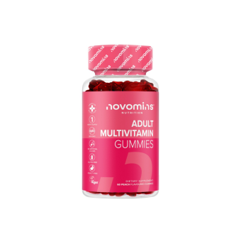 NOVOMINS ADULT MULTIVITAMIN GUMMIES, persikų skonio, 60 guminukų ...