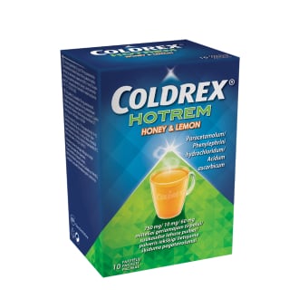 COLDREX HotRem HONEY & LEMON 750mg+10mg+60mg, milteliai geriamajam ...