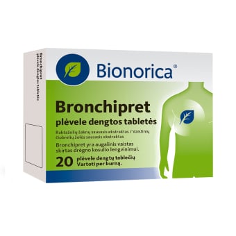 BRONCHIPRET TP, plėvele dengtos tabletės, N20 | eurovaistine.lt