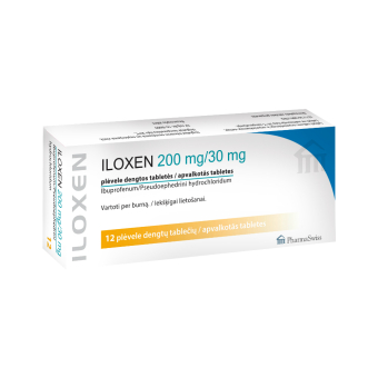ILOXEN 200mg+30mg, plėvele dengtos tabletės, N12 | eurovaistine.lt