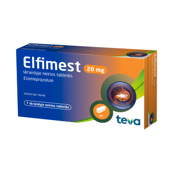 ELFIMEST, 20mg, Skrandyje neirios tabletės, N7 | eurovaistine.lt