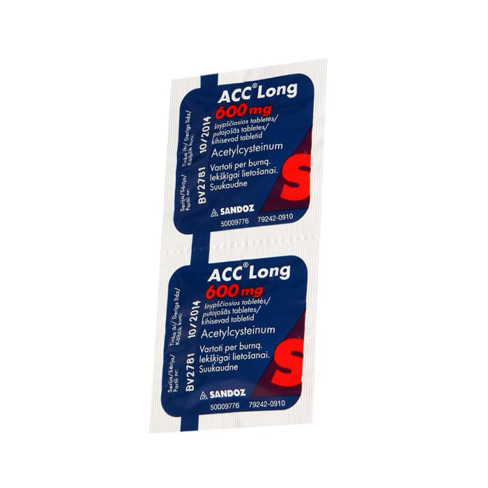 ACC Long, 600mg, Šnypščiosios tabletės, N6 | eurovaistine.lt