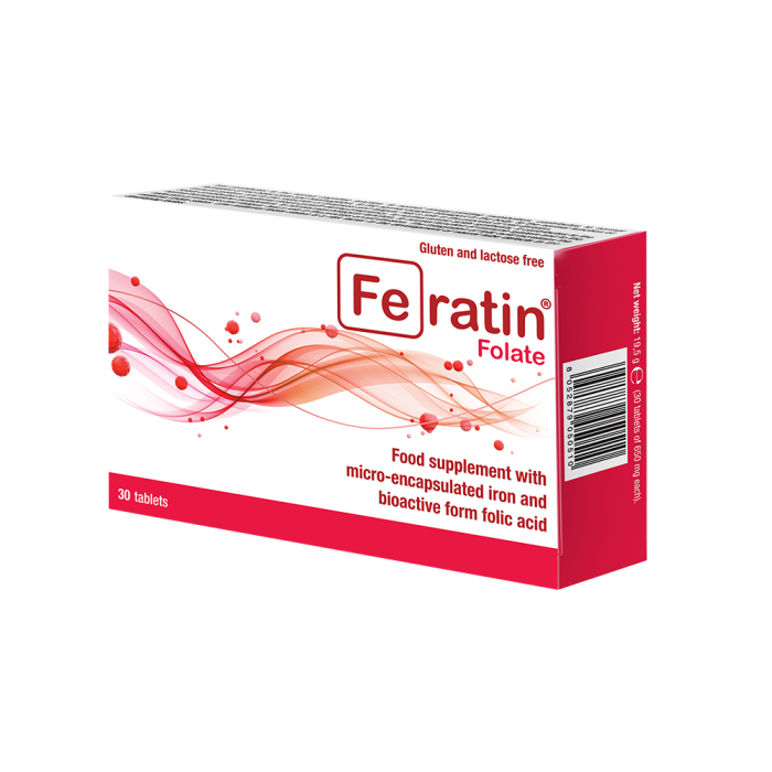 FERATIN FOLATE, 30 tablečių | eurovaistine.lt