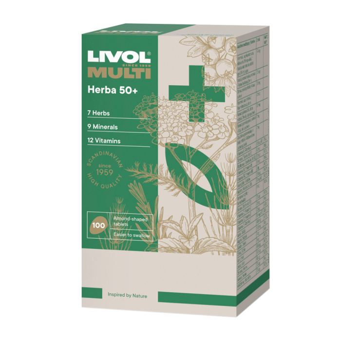 LIVOL MULTI HERBA 50+, 100 tablečių | eurovaistine.lt