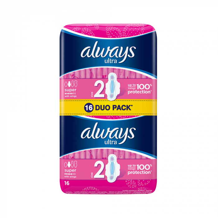 ALWAYS higieniniai paketai ULTRA SUPER PLUS, 16 vnt. | eurovaistine.lt