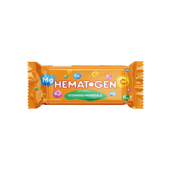 HEMATOGEN su vitaminais ir mineralais, 50 g | eurovaistine.lt