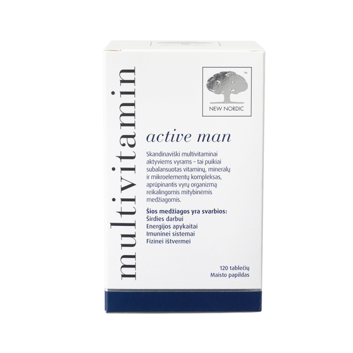 MULTIVITAMIN multivitaminai vyrams ACTIVE MAN, 120 tablečių ...