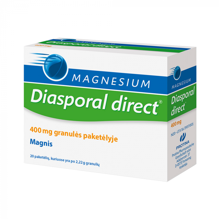 MAGNESIUM DIASPORAL DIRECT, Granulės, N20 | eurovaistine.lt
