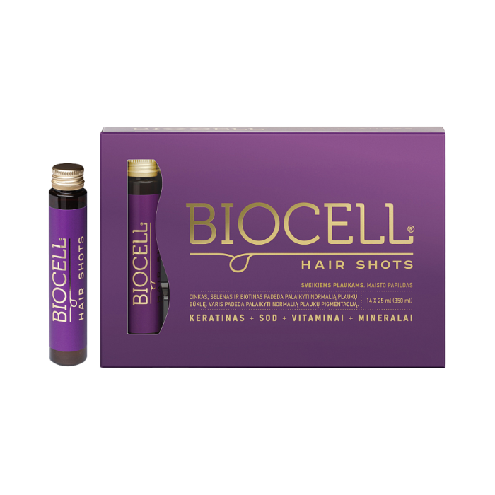 BIOCELL HAIR SHOTS, 14 dienos dozių | eurovaistine.lt