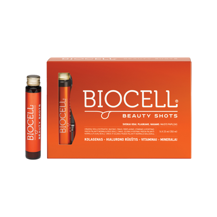 BIOCELL BEAUTY SHOTS, 25 ml x 14, 14 vnt. | eurovaistine.lt