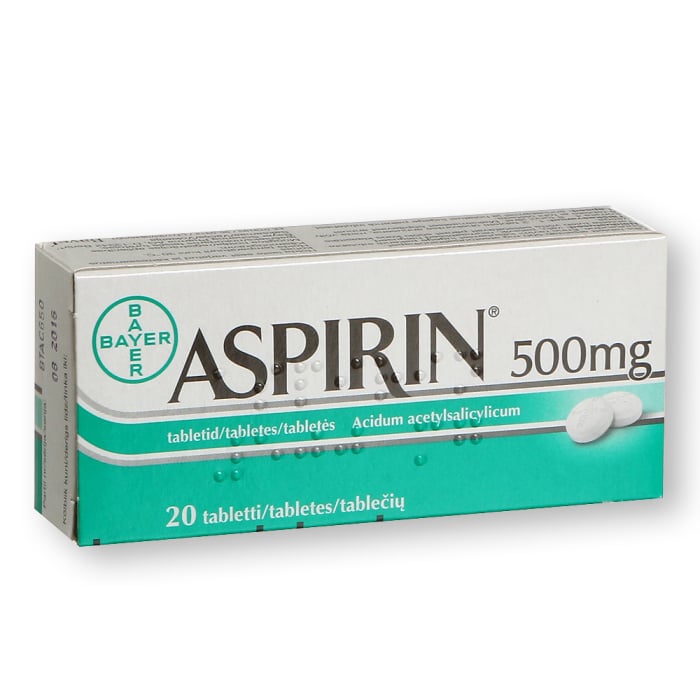 ASPIRIN, 500 mg, Tabletės, N20 | eurovaistine.lt