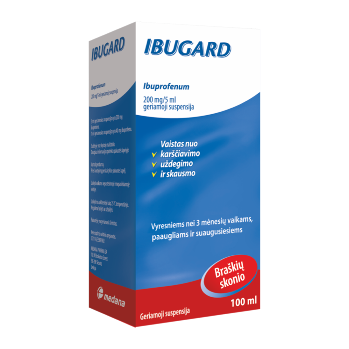 IBUGARD 200mg/5ml, geriamoji suspensija, N1 | eurovaistine.lt