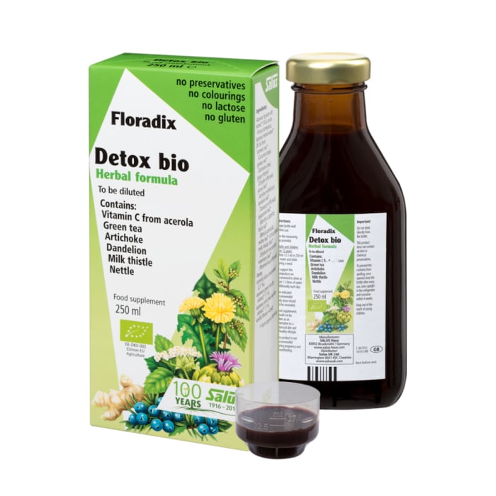 FLORADIX DETOX BIO, 250 ml+matavimo indelis | eurovaistine.lt