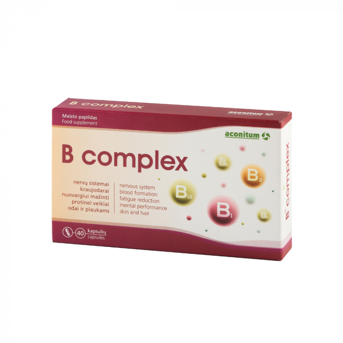 B COMPLEX, 40 kapsulių | eurovaistine.lt