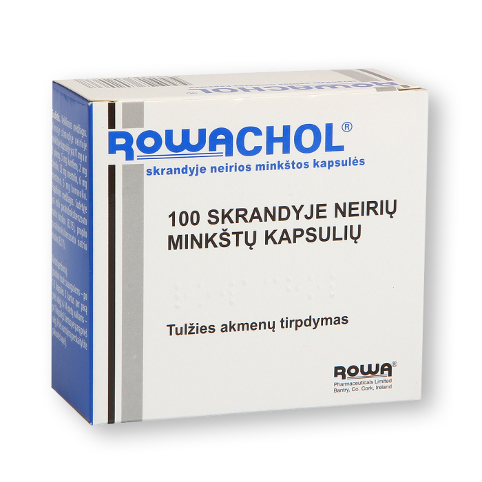 ROWACHOL, 17mg+5mg+2mg+6mg+32mg+5mg, skrandyje neirios minkštos ...