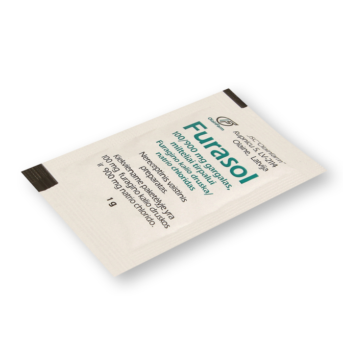 FURASOL, 100mg+900mg, 1 g, gargalas, milteliai tirpalui, N5 ...