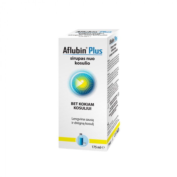 AFLUBIN PLUS sirupas nuo kosulio, nuo 3 m., 175 ml | eurovaistine.lt