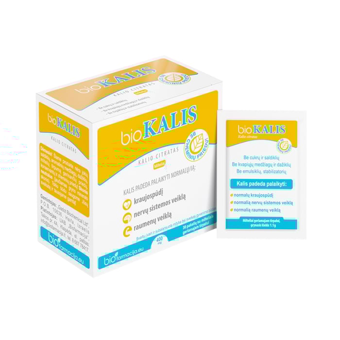 bioKALIS 400 MG, 30 pakelių | eurovaistine.lt