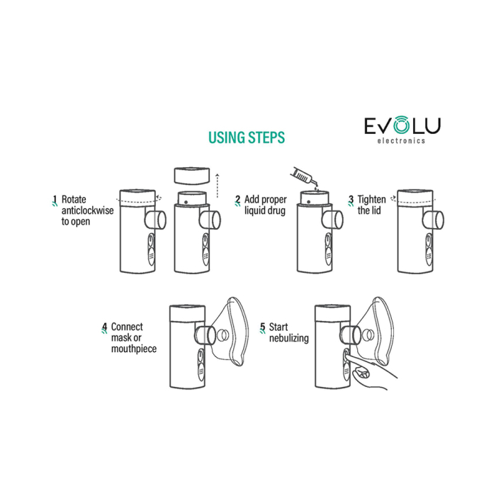EVOLU inhaliatorius NANO AIR, 1 vnt. | eurovaistine.lt