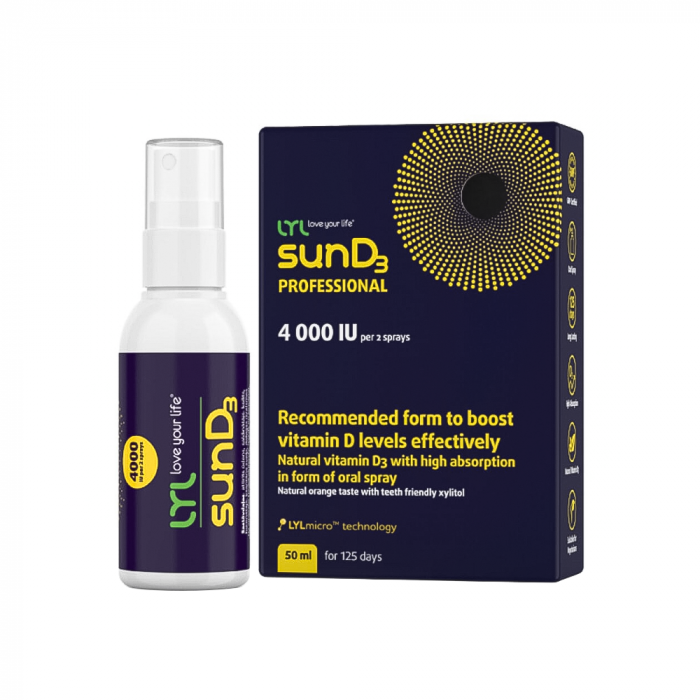 LYL purškiamas vitaminas D3 4000 IU, 50 ml | eurovaistine.lt