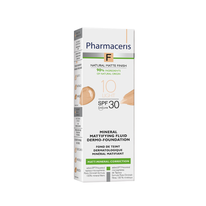 PHARMACERIS F matinė mineralinė pudra, SPF 30, Nr. 1, 30 ml ...