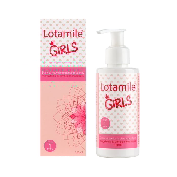 LOTAMILE GIRLS intymios higienos prausiklis mergaitėms, 150 ml ...