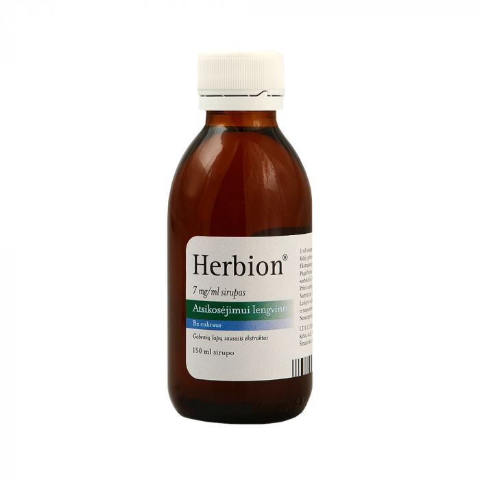 Herbion, 7mg/ml, 150 ml, Sirupas, N1 | eurovaistine.lt
