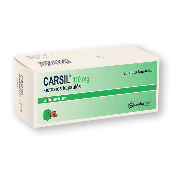 CARSIL, 110 mg, Kietosios kapsulės, N30 | eurovaistine.lt