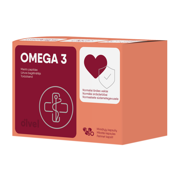 OLVEL OMEGA 3, 60 minkštų kapsulių | eurovaistine.lt