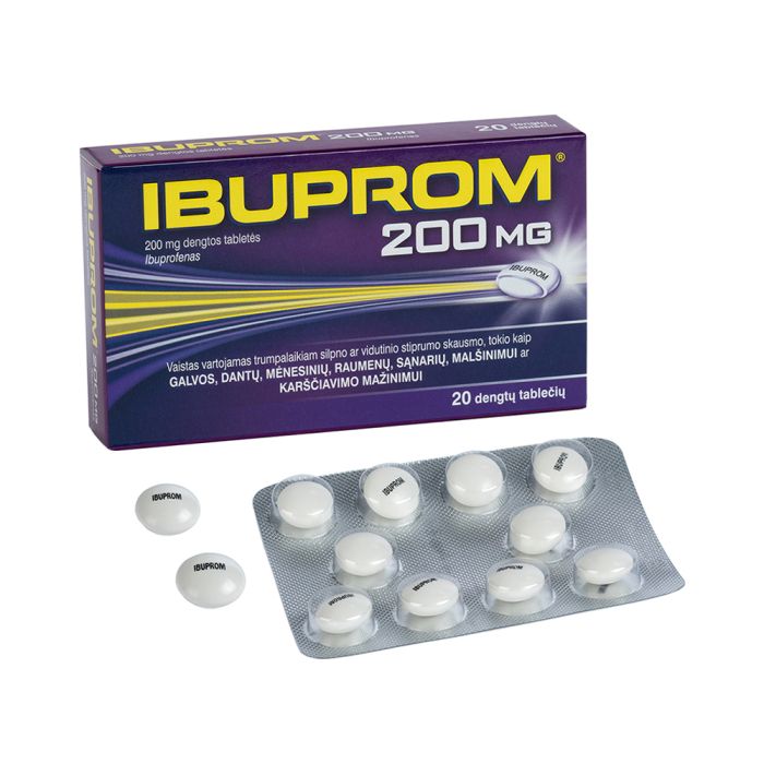 IBUPROM, 200mg, dengtos tabletės, N20 | eurovaistine.lt