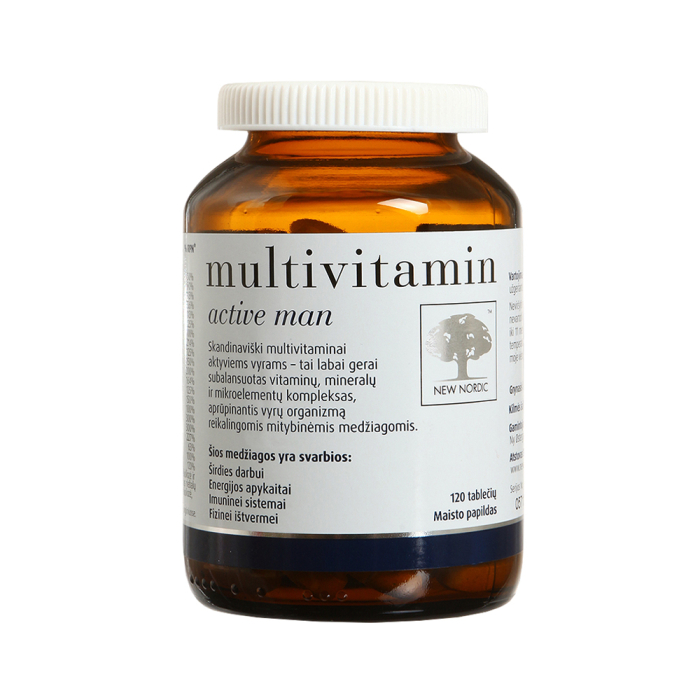 MULTIVITAMIN multivitaminai vyrams ACTIVE MAN, 120 tablečių ...