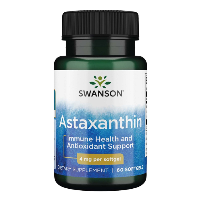 SWANSON ASTAKSANTINAS (ASTAXANTHIN) 4 mg, 60 minkštų kapsulių ...