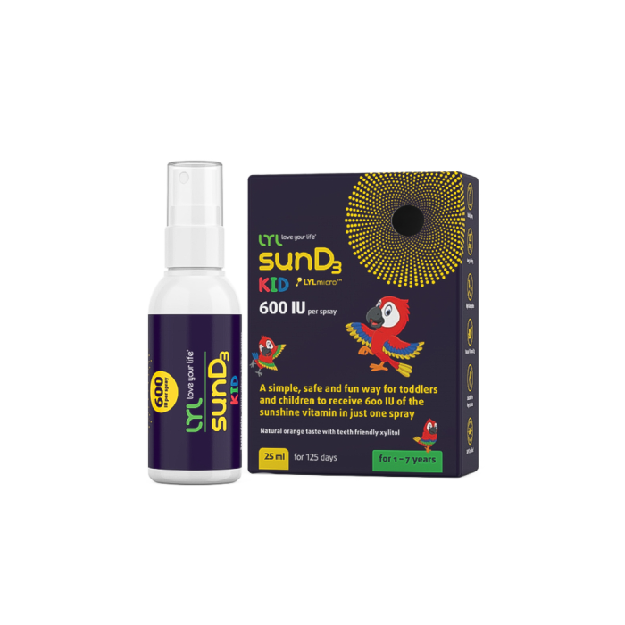 LYL purškiamas vitaminas D3 vaikams 600 IU, 25 ml | eurovaistine.lt