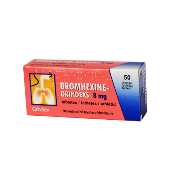 BROMHEXIN, 8 mg, Tabletės, N50 | eurovaistine.lt