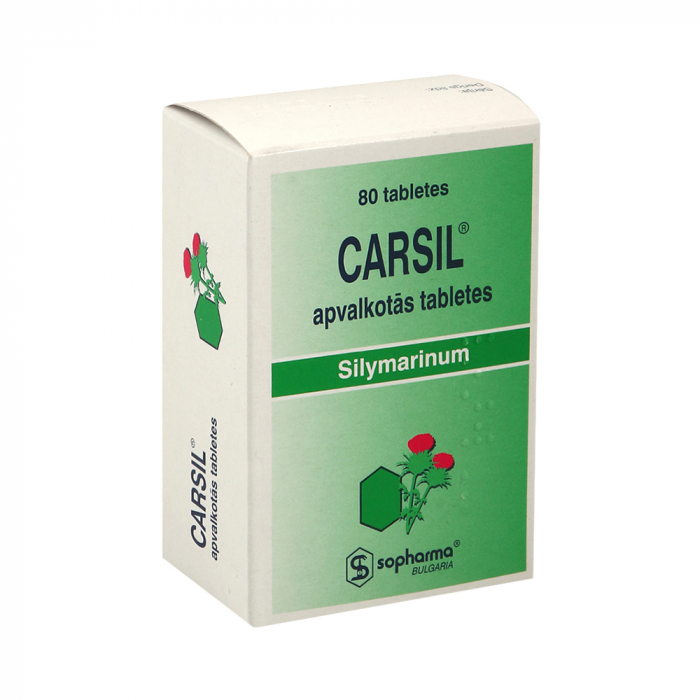 Carsil, 22,5mg, dengtos tabletės, N80 | eurovaistine.lt