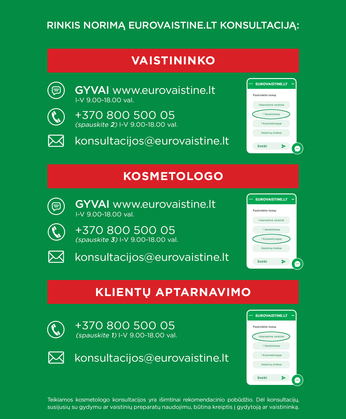 Konsultacijos | eurovaistine.lt